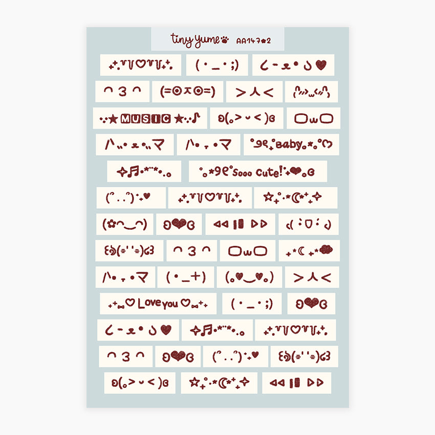 Text emojis stickers #AA147 – TinyYume