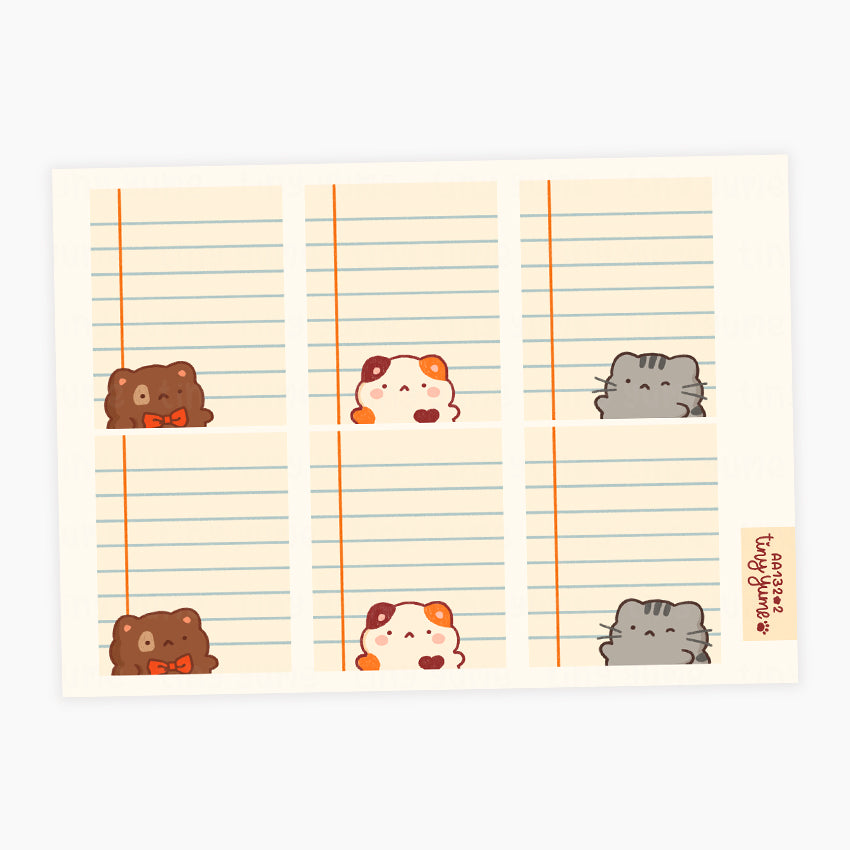 Box notebook cat stickers #AA132 – TinyYume