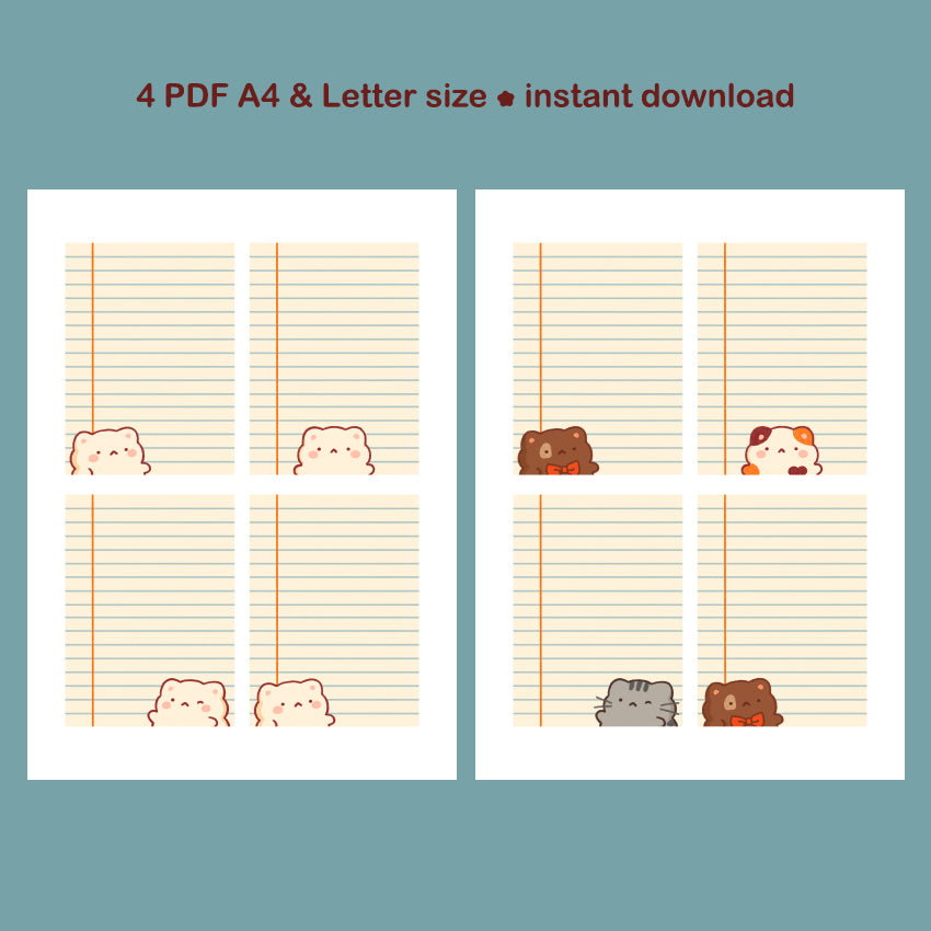 Printable Notepads and papers – TinyYume