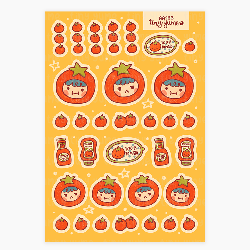 Tomato sticker sheet #AA123 – TinyYume