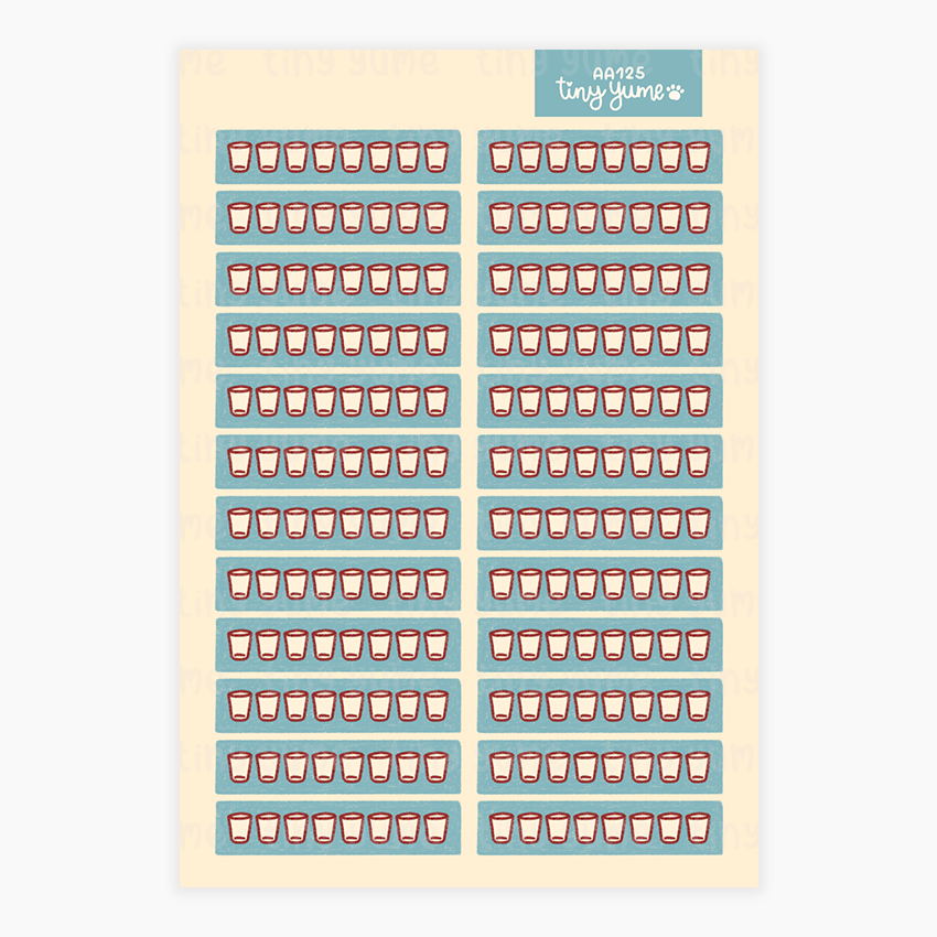 Water tracker sticker sheet #AA125 – TinyYume